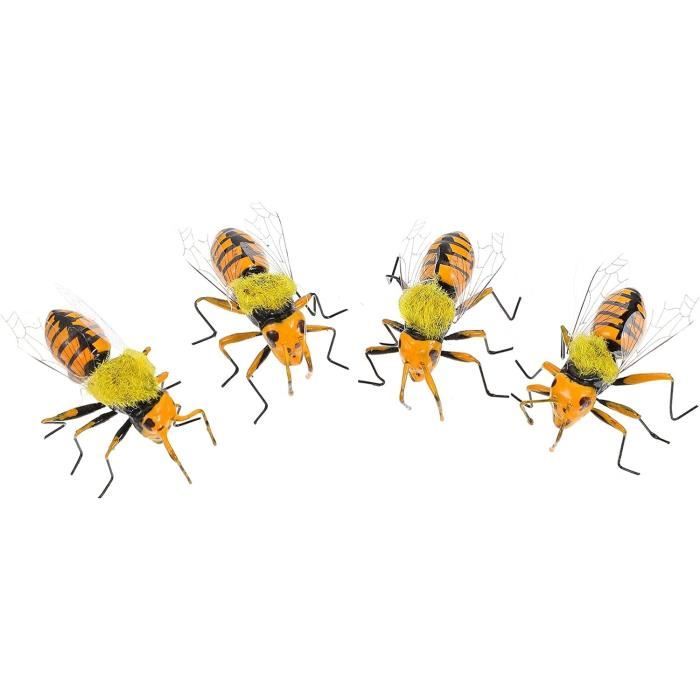 Figurines d'Abeilles Miniatures en Métal - Décoration Murale - Décoration de Jardin - Statue d ...