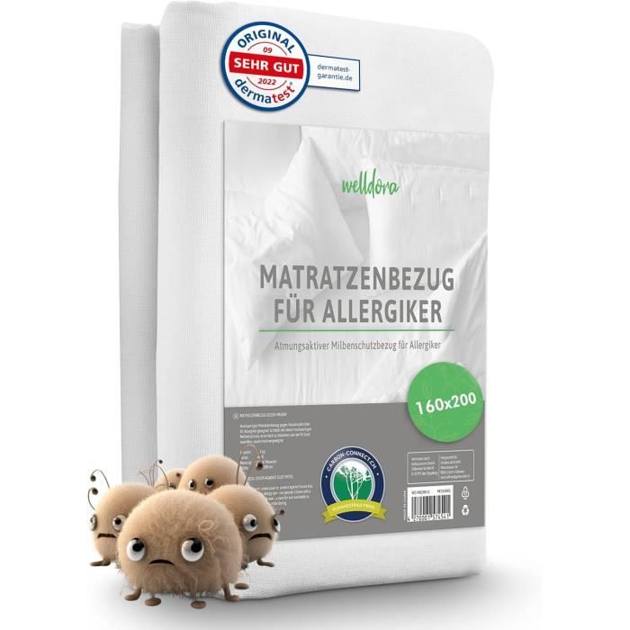 Housse De Matelas Anti-Acariens De Qualité Supérieure 160 X 200 X 20 Cm ...