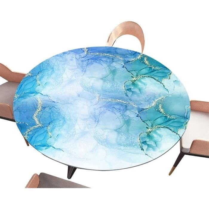 Nappe Ronde Élastique, 3D Marbre Marbrure Imprimer Nappes Bord ...