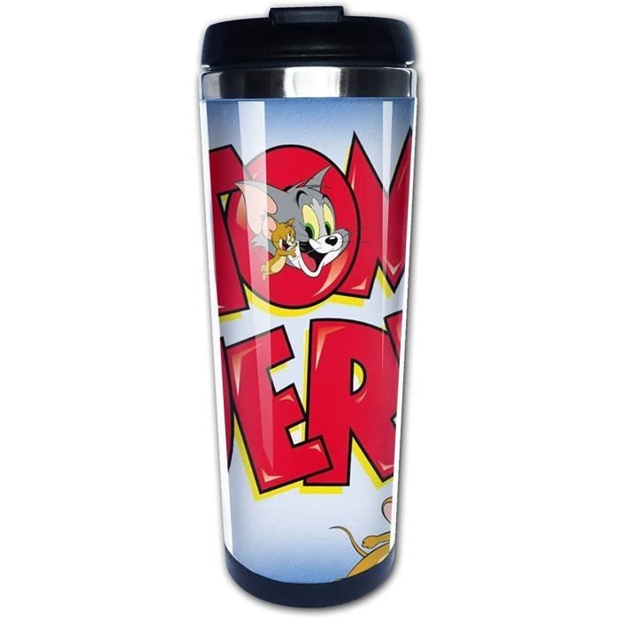 Tasse à café Tom & Jerry avec couvercle rabattable gobelet en acier ...
