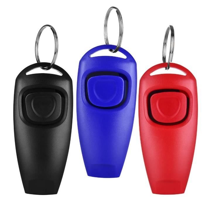 3PCS Dog Clicker, 2 en 1 Dog Training Whistle Clicker, Big Button Dog ...