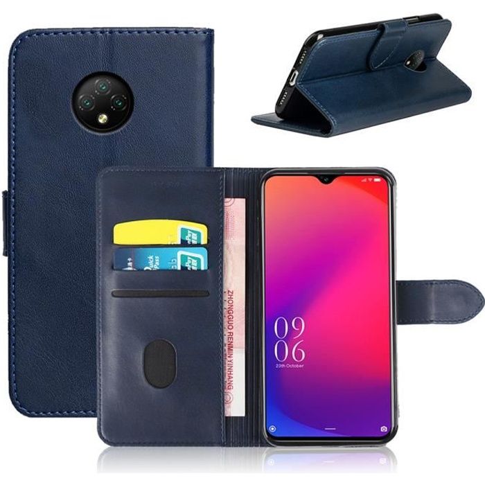 Etui Housse Doogee X95 - Bleu en PU Cuir avec protection antichoc Support fonction Pochette ...
