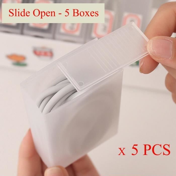 577 - 5 Box-Slide - Ins boîte de rangement de câble de fil de bureau ...