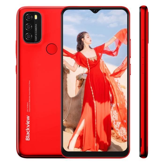 Blackview A70 Pro Smartphone 6.52" Écran 4Go + 32Go 13MP Double Sim Téléphonie 4G GPS - Rouge ...