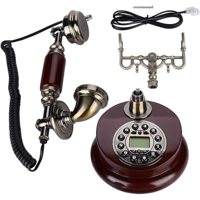 De Fin D'Année Téléphone Fixe Filaire Vintage,Ligne Téléphonique Filaire Filaire Rétro Vintage ...