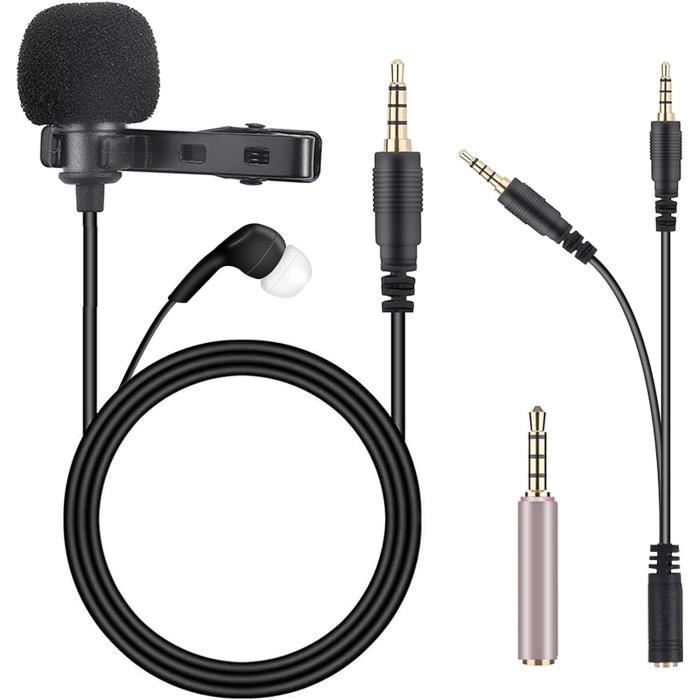 Microphone Jack 3,5Mm, Micro Avec Ecouteur À Condensateur ...