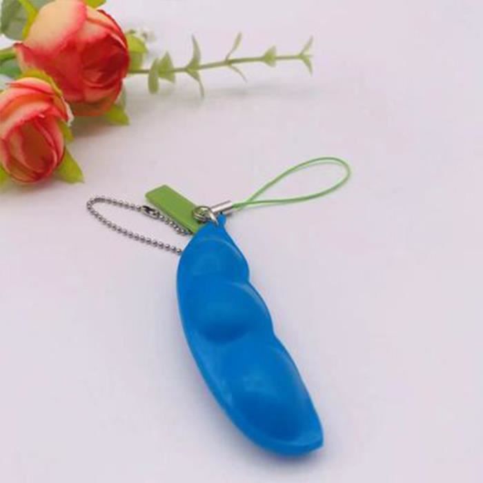 Squishy Squeeze Anti Stress Peas Beans Keychain Toys Decompression ...