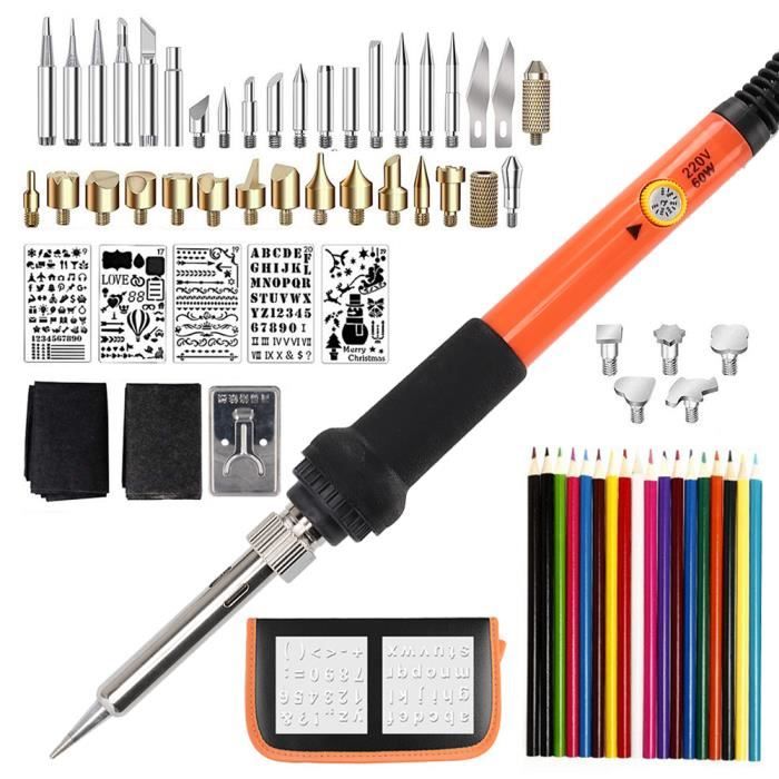 Set de pyrogravure Kit de Pyrogravure Fer à Souder Électrique Pointe de ...