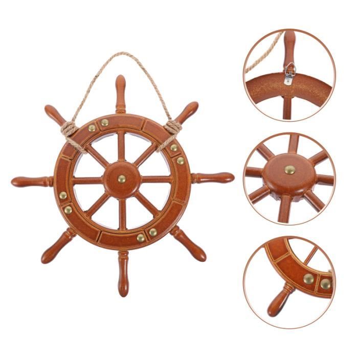 Mur en bois Suspending Rudder Décoration Méditerranéenne Style Rudder ...