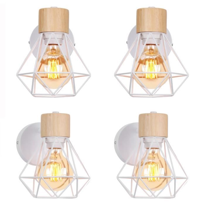 Fusion LOT DE 4 Applique Murale éclairage design Vintage Lampe de Mur ...