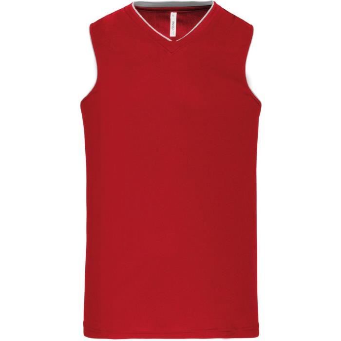 Maillot de basket - Enfant - PA461 - rouge - Manches courtes ...