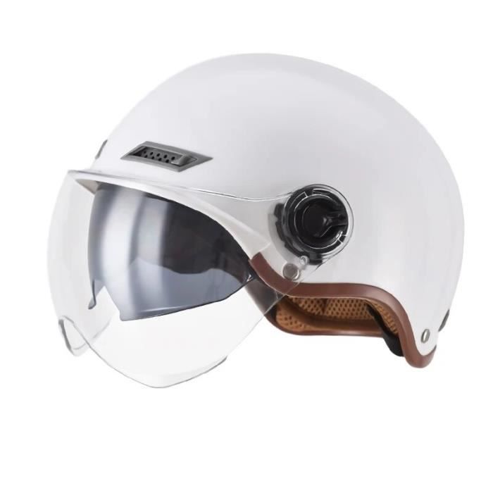 Pare-brise rabattable pour moto,casque demi-visage,équipement de moto ...