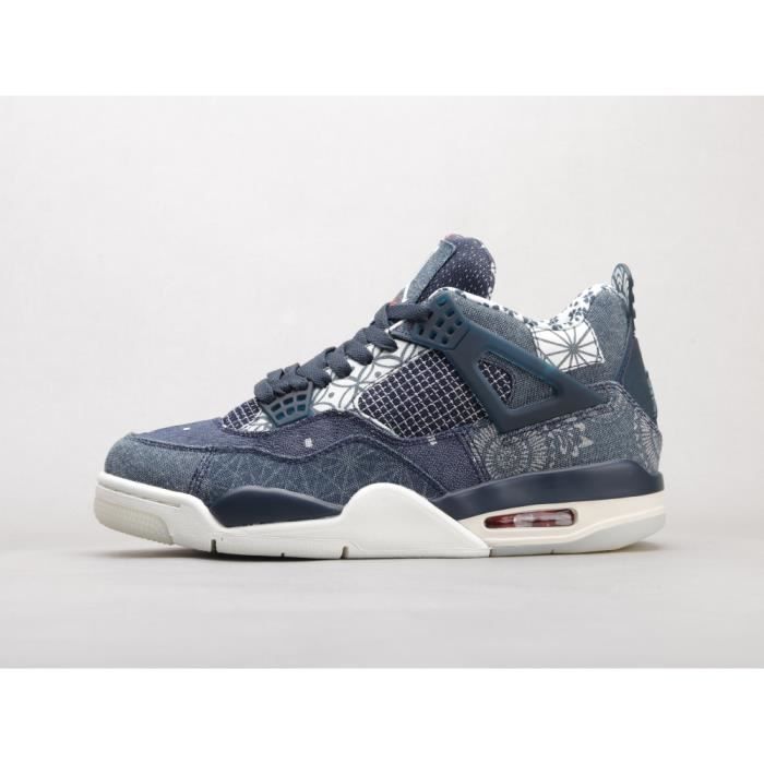 Air jordan 4 Retro se Deep Ocean Blue and White Bleu - Cdiscount Chaussures