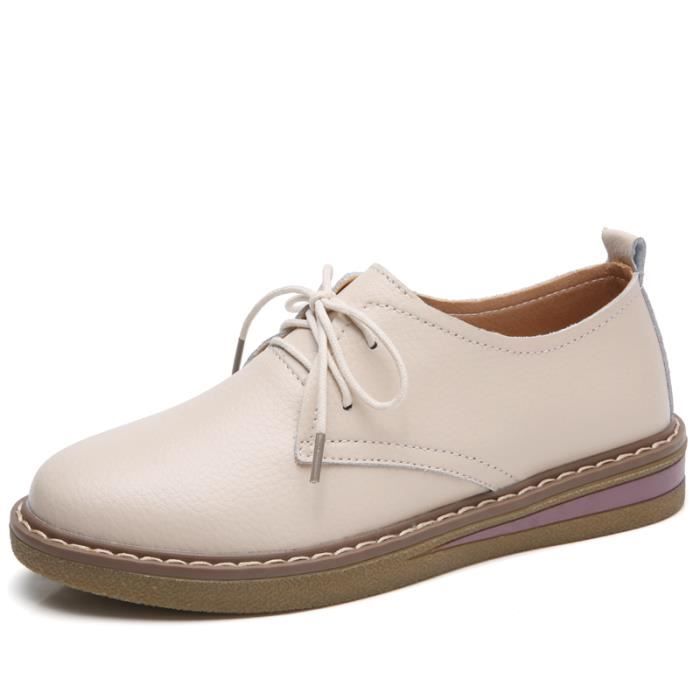Chaussures Femme Chaussures cuir femme mode chaussures respirantes à ...