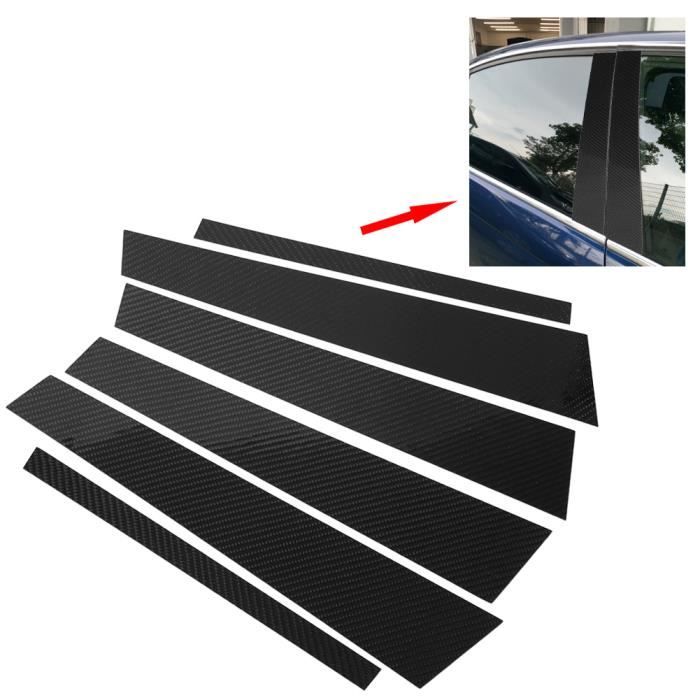 Qiilu Piliers B Qiilu Carbon Fiber Car Window B-pillars Trim Cover ...