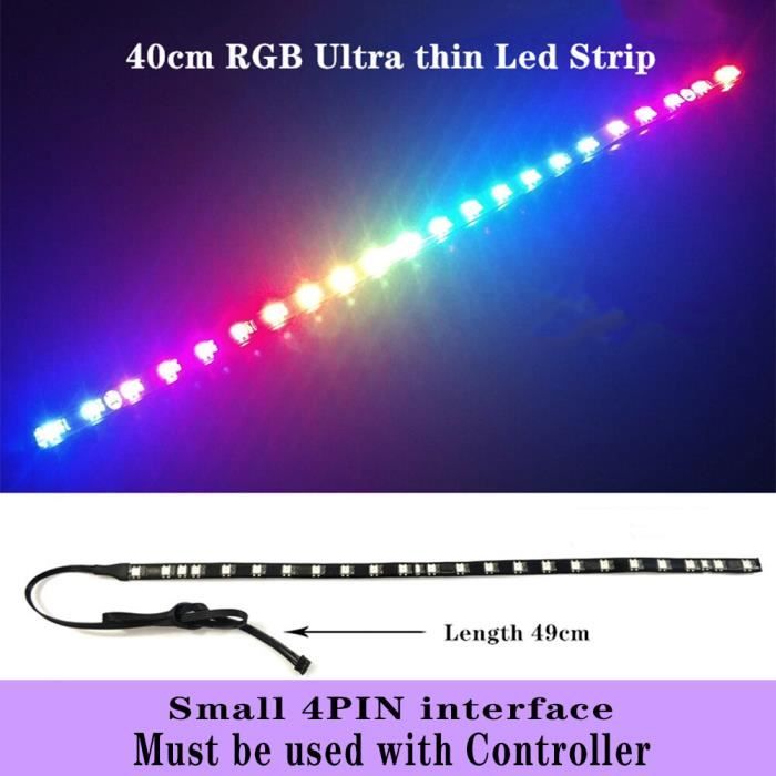 Ventilation,Bande lumineuse LED colorée pour châssis d'ordinateur,barre ...