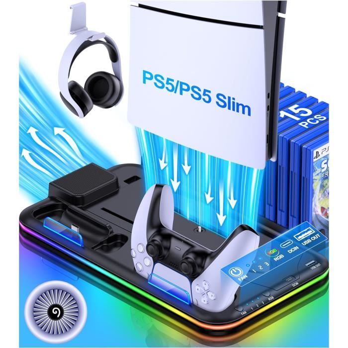 Support Ps5 Pour Console Ps5 Slim - Support Ps5 Avec Ventilateur ...