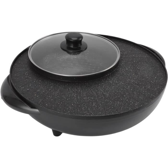 Luernas Grill Hot Pot, Prevent Stick 220V Multi Functional Barbecue Pot ...