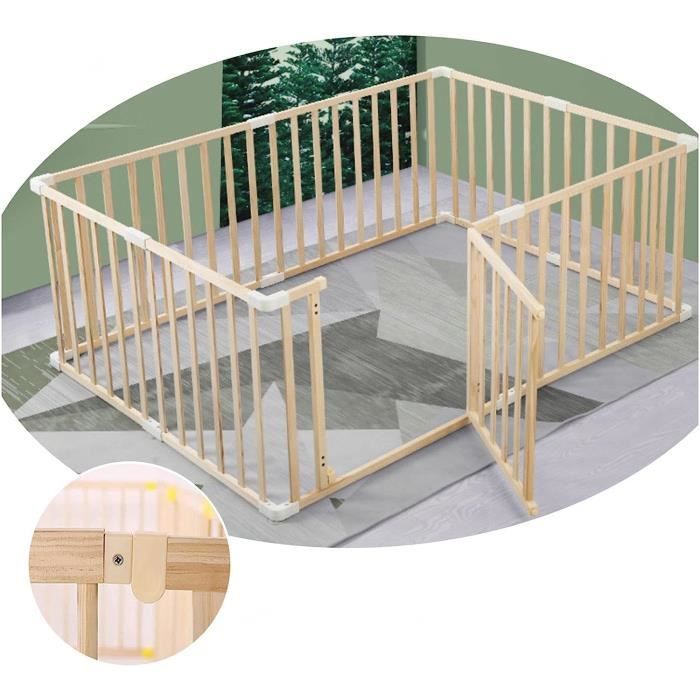 DLLY Parc pour Bébé en Bois, Parc pour Bébé Et Enfant, Grande Clôture ...