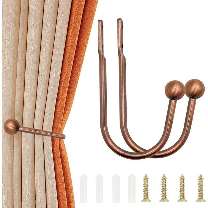 Attaches Métalliques 2 Pièces Attache Rideaux Crochets Rideaux ...