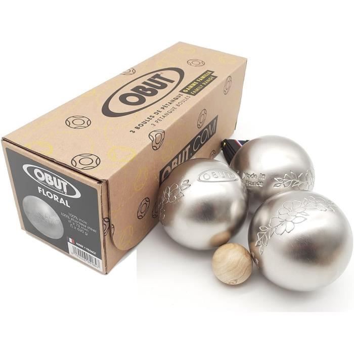 Obut - Loisir INOX Floral - Boules de pétanque - Métal - Taille ...