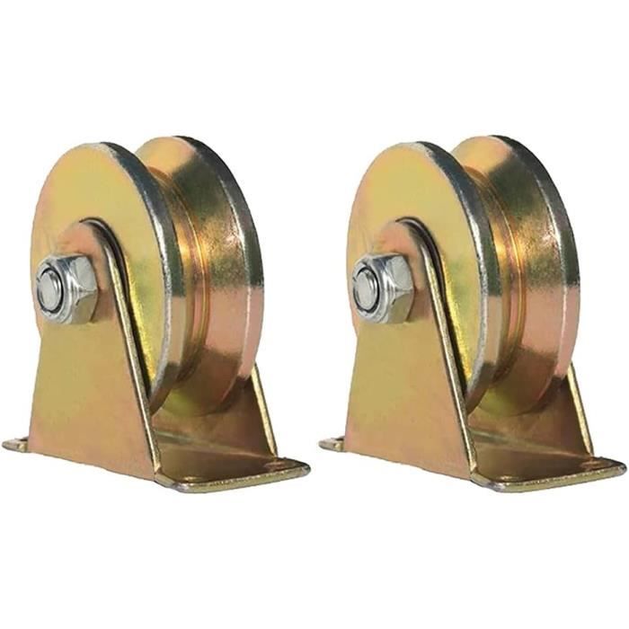 2 Pièces Roulette Portail Coulissant, Roue De Porte À Rainure En V ...