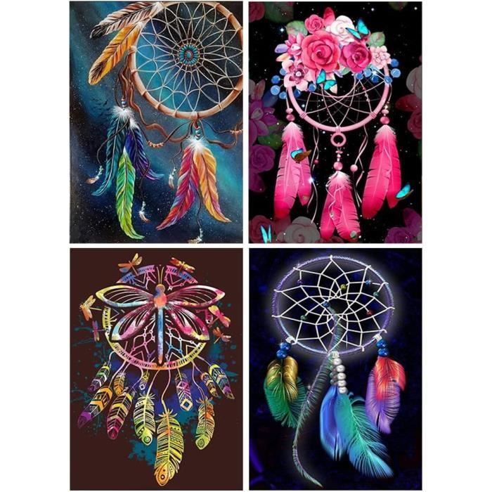 Ronde Lot 4 Peinture 30X40 Cm Diamant Tableau Diamant Kit Complet ...