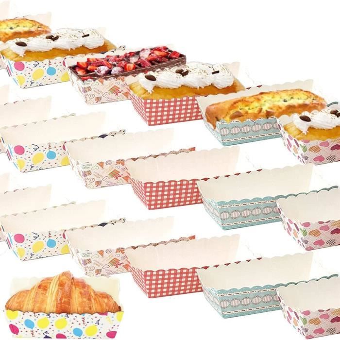 200Pcs Rectangulaire Moules De Cuisson Papier Caissettes Cupcakes ...
