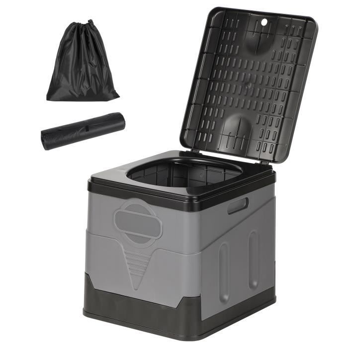 Toilette Portable 20L, pliables, Toilettes de Camping 30.5x26.5x29cm ...