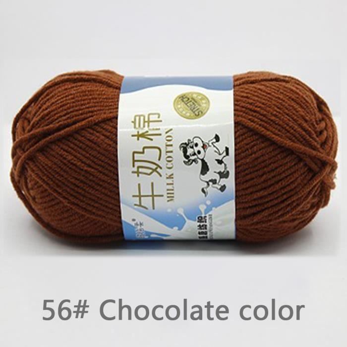 LAINE A TRICOTER,MX50g-56--Fil de coton au lait crocheté, 50 grammes ...