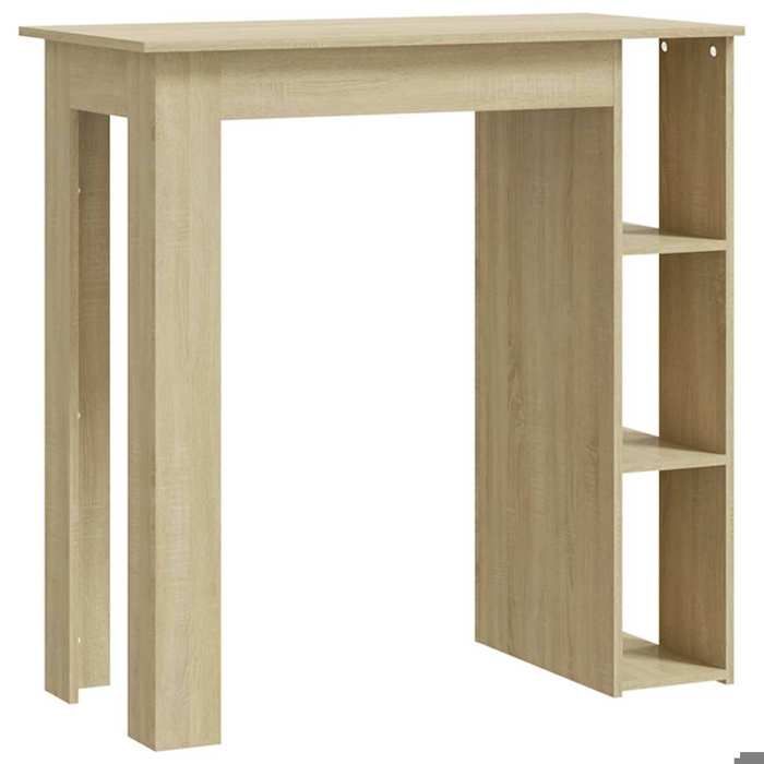 VidaXL Table de bar avec étagère Chêne sonoma 102x50x103,5cm Aggloméré ...