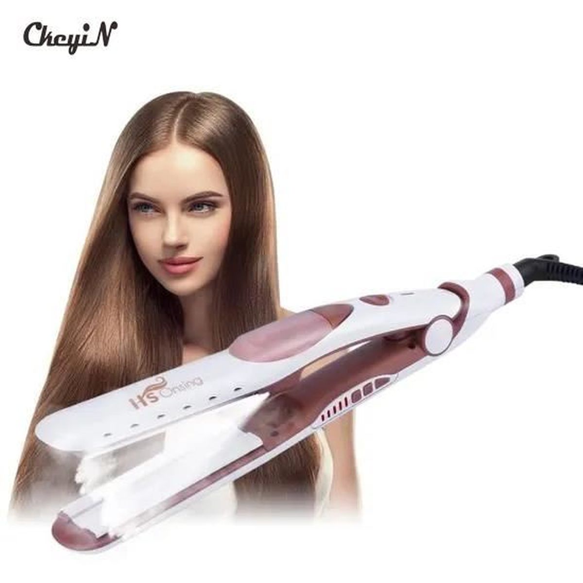Fer à Lisser Vapeur-CkeyiN-Lisseur Vapeur Professionnel-2 modes ...