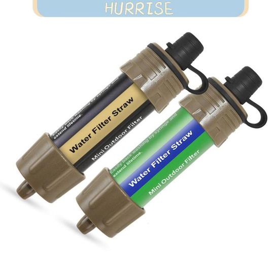 HURRISE Filtre à eau Paille Système de filtration en eau de filtre à eau extérieure Purificateur ...