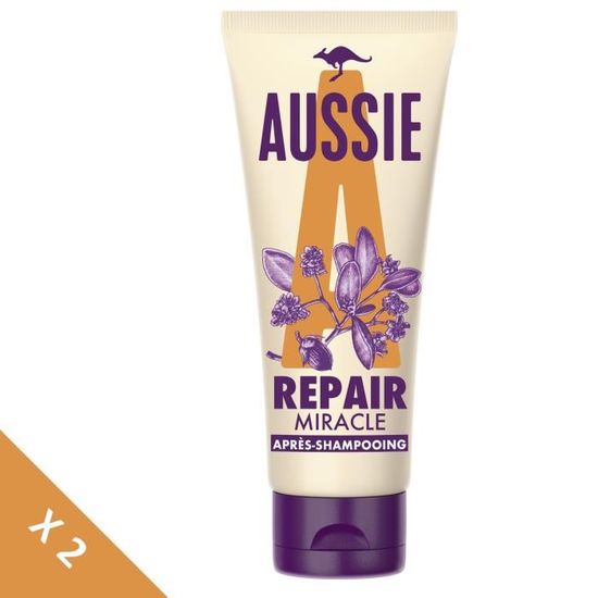 [Lot de 2] AUSSIE Repair Miracle Après-shampoing - 200 ml - Cdiscount ...