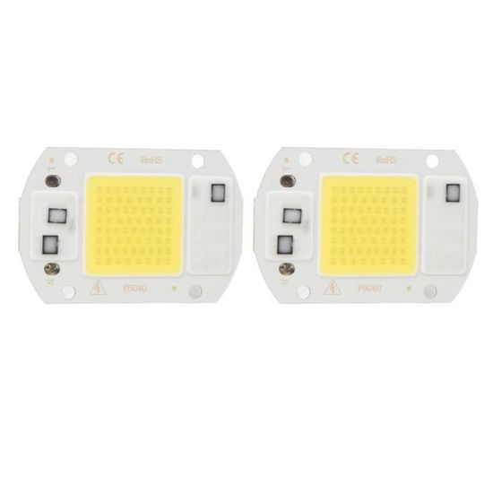 Puce LED COB - DRFEIFY - 50W - Lumière froide - Haute efficacité - Installation simple ...