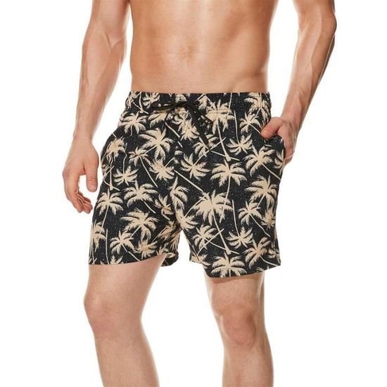 Short Homme Imprimé Fashion Short De Plage Homme Doublure Filet ...