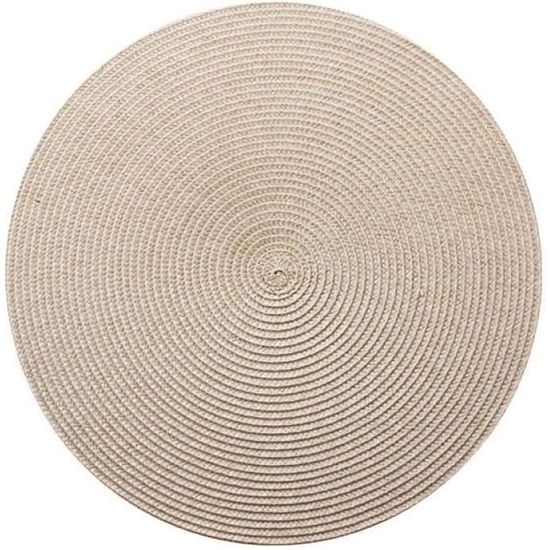 Sets De Table Rond Tressé Tapis Rond D'Isolation Thermique Tapis De ...