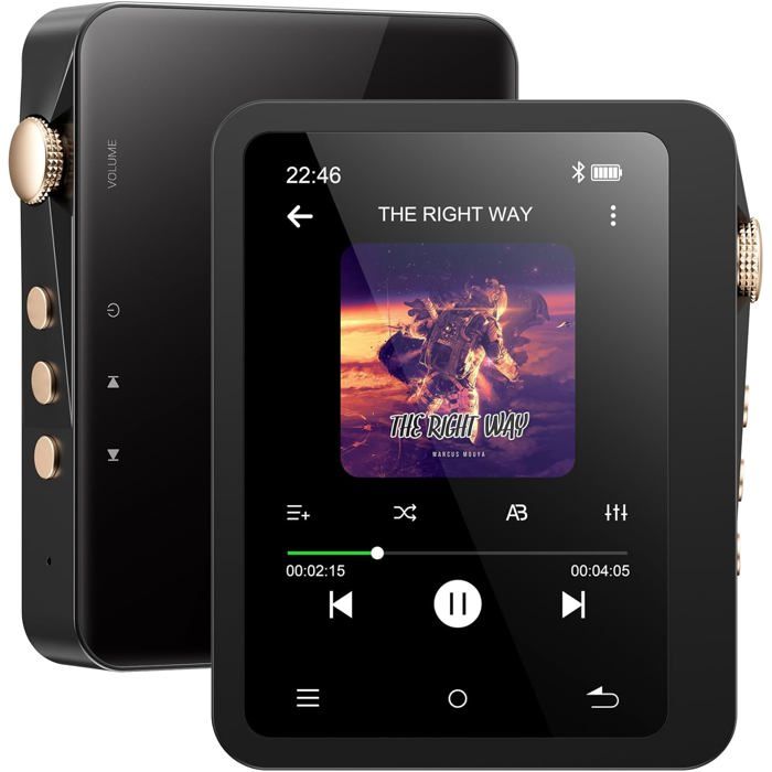 Lecteur Mp3 Hi Res 128 Go Avec Bluetooth 5.3, Son Numérique Haute ...