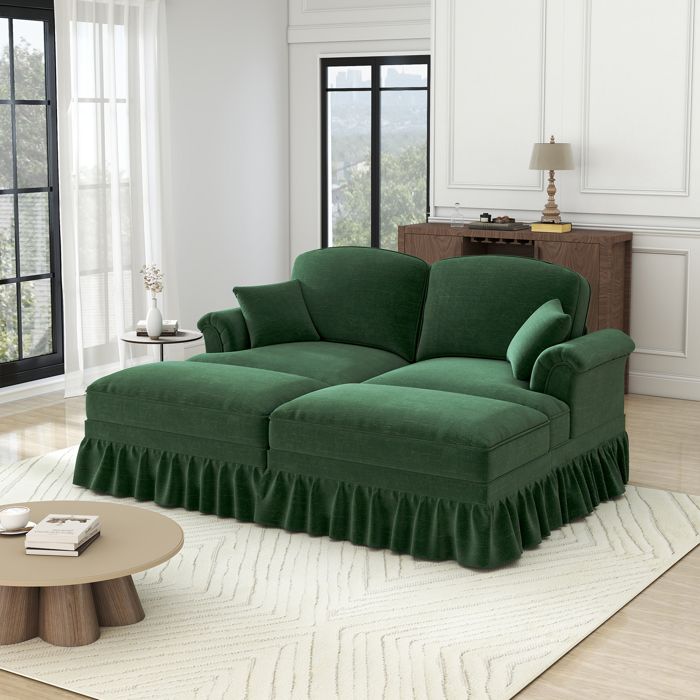 Canapé modulaire chenille jupe amovible module mobile Maisentiel ...