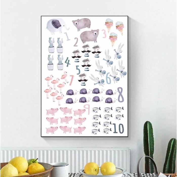 5D Diamond Painting Animal Alphabet Dessin Animé Canevas Diamant Kit ...