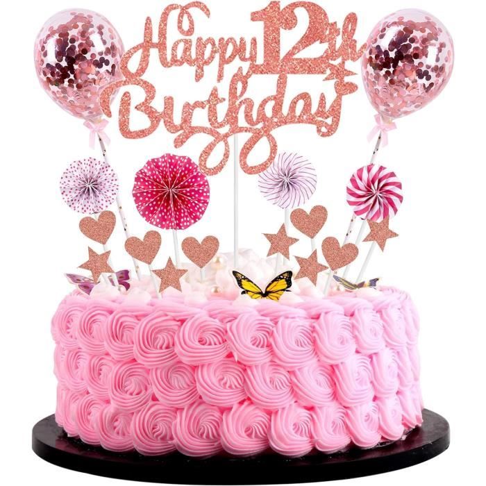 Happy 12Th Birthday Cake Topper 12 Year Old Girl Cake Topper 12Th ...