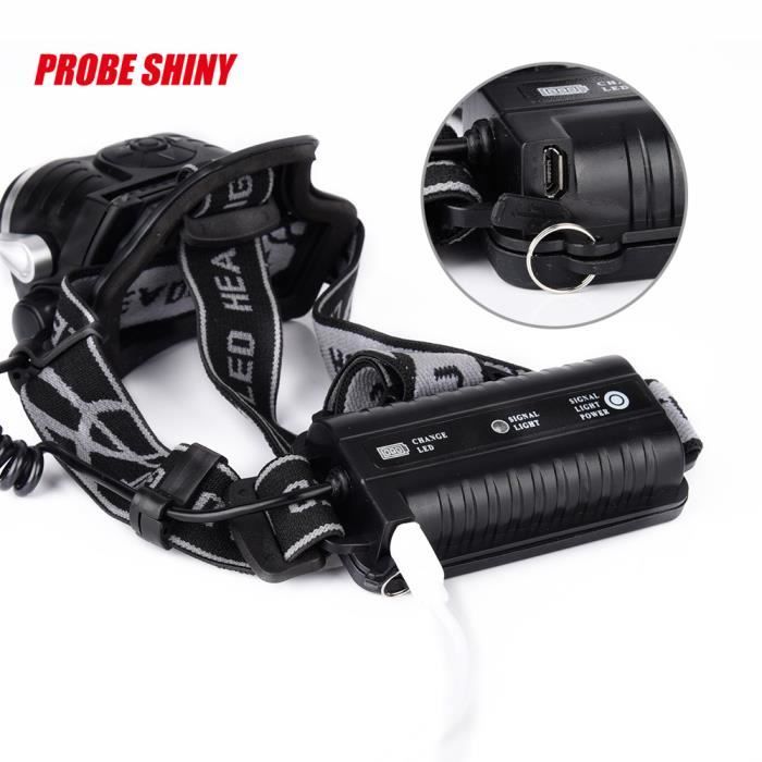 8000LM 2X XM-L T6 Lampe frontale phare Head Light LED rechargeable USB + batterie WDD61006285 ...