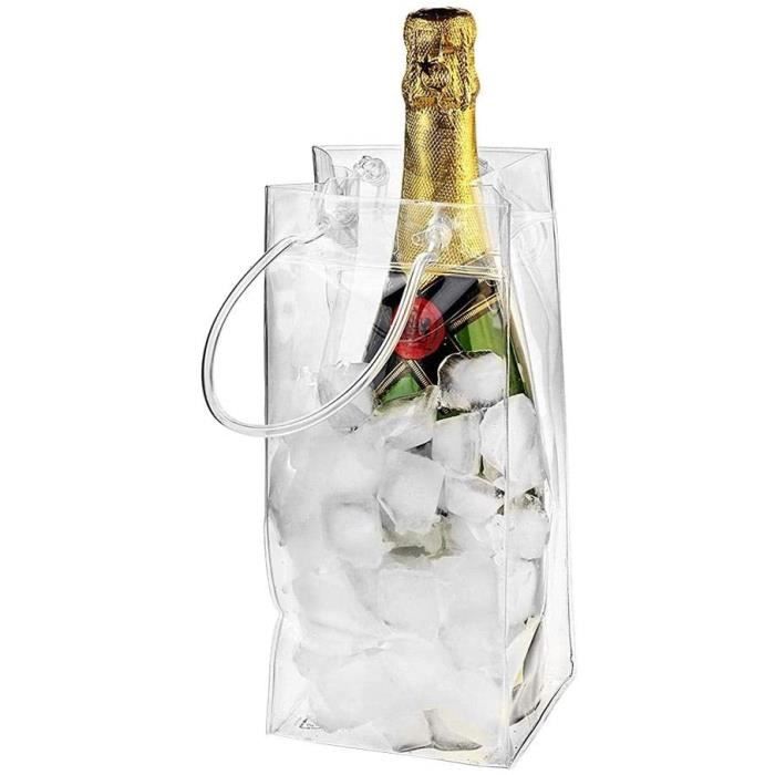Paquet de 2 Sacs à vin de Glace, Sac de Glace en PVC, Bouteille de vin ...