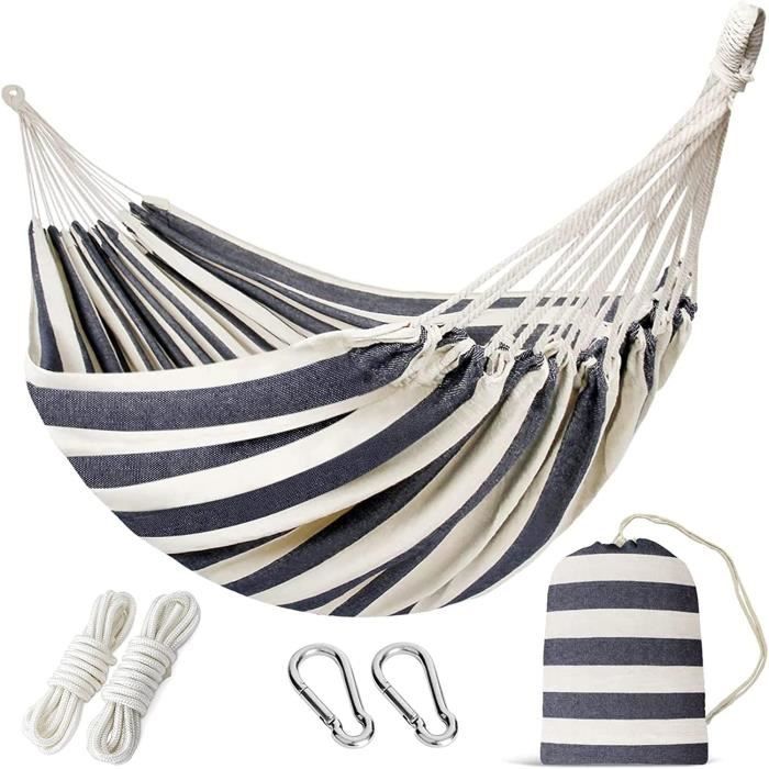 Hamac De Voyage Double Taille – Lit De Camping Suspendu Pour Terrasse ...