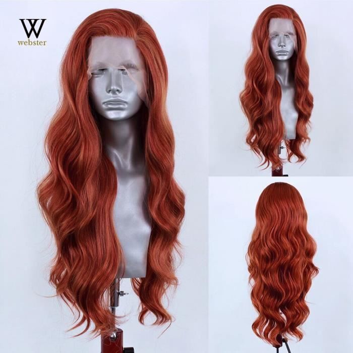 Perruque Lace Front Wig synthétique Orange Websterwigs perruques ...
