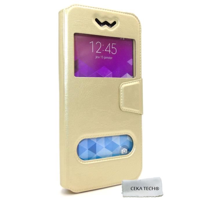 Housse Etui compatible avec WIKO VIEW 2 PLUS - Couleur Or - CEKATECH ...