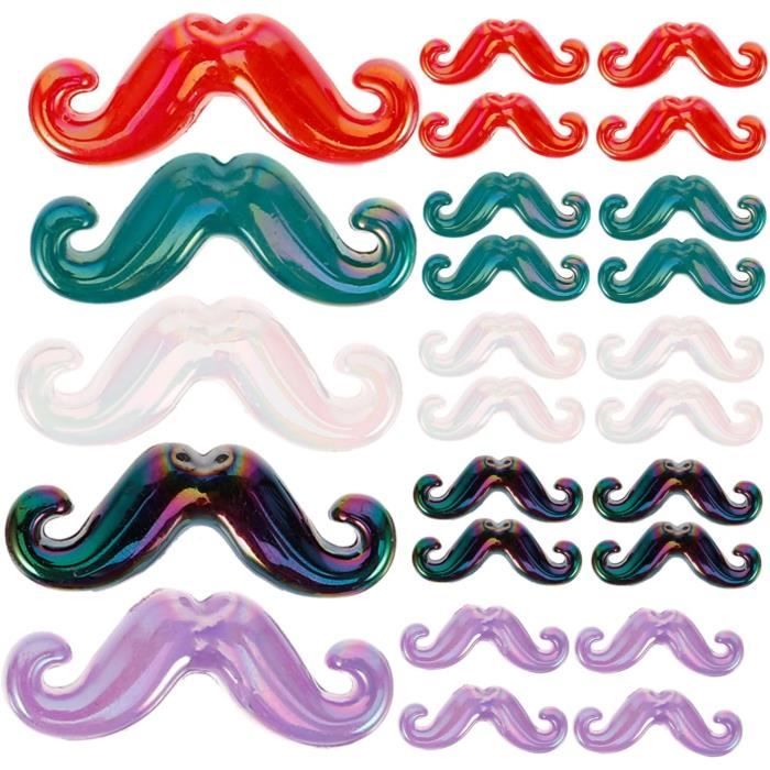 50 Pièces Barbe Perlée Drôle Collier Personnalisé Accessoires De ...