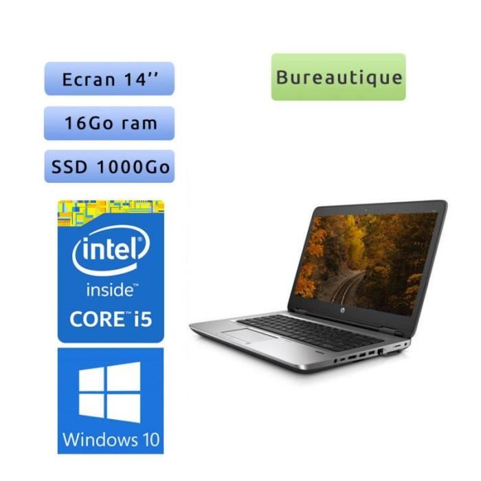 HP ProBook 640 G2 - Windows 10 - i5 16Go 1To SSD - 14 - Webcam ...