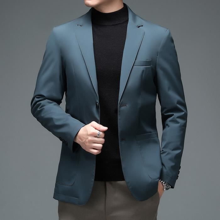 Veste trempée de style britannique pour hommes,blazer avancé,simple ...