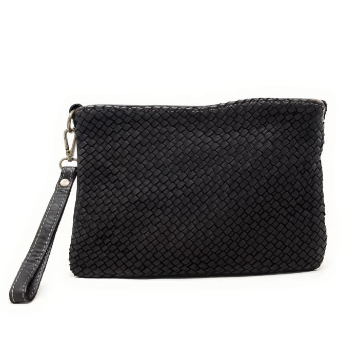Sac à main MISS JOE - OH MY BAG - Cuir vintage - Marron - Tressé ...